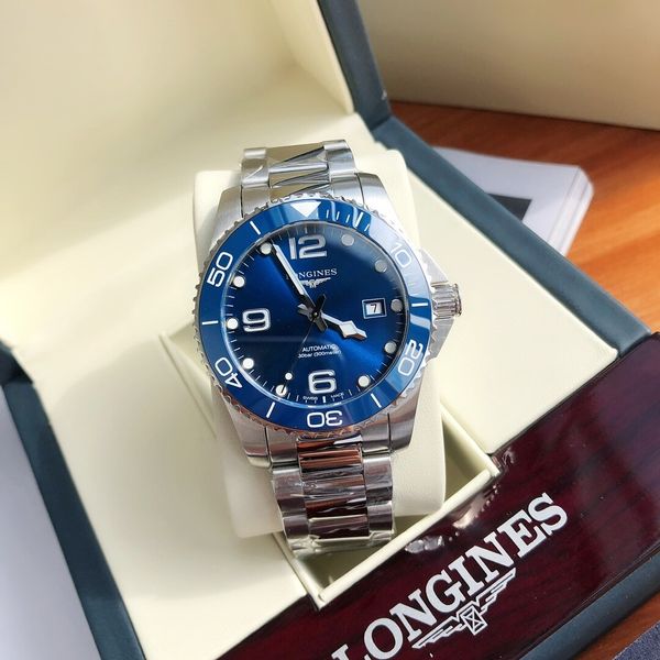 Longines automatic blue mechanical 41mm men's watch L37814966 ...
