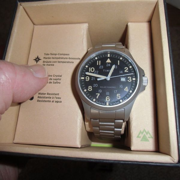 TIMEX EXPEDITION NORTH SOLAR MODEL TW2V41600 41MM STAINLESS SAPPHIRE ...