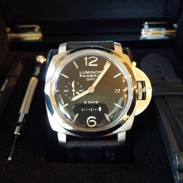 FSOT:Iconic Panerai Pam 233 "L" series 1950 Luminor 8 days GMT SS ...