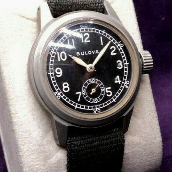Serviced~1940s Bulova USMC War Grade 15J 10AK Stainless Steel Military ...
