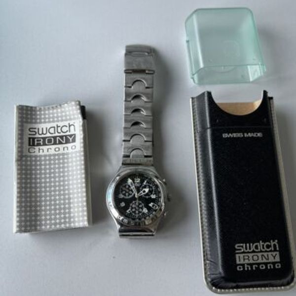Original Swatch Watch Irony Chrono CADMOS YCS 409 Stainless Steel to ...