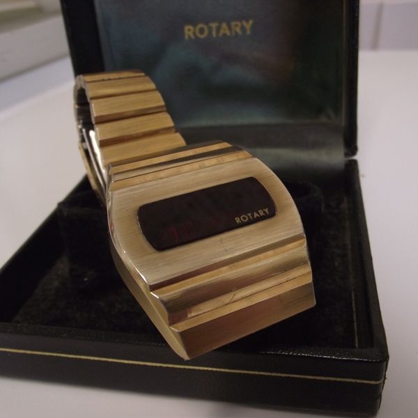 VINTAGE / RETRO ROTARY QUARTZ VIP RED LED GENTS WATCH. | WatchCharts ...