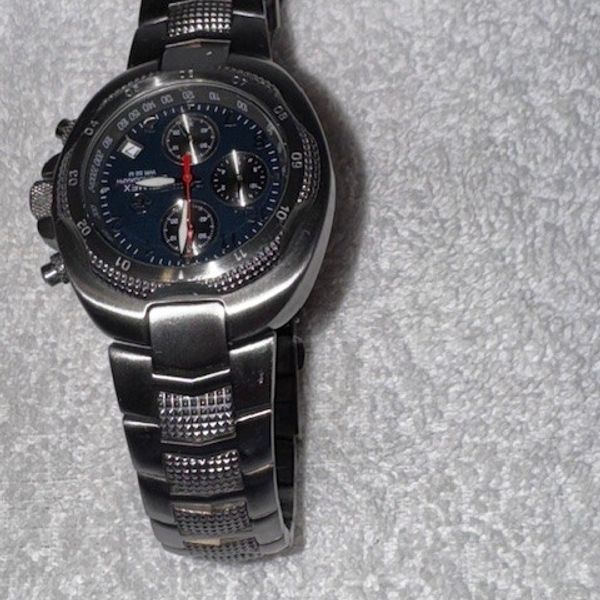 Vintage Timex Expedition Chronograph WR50m Blue Carbon Dial Men's Watch ...