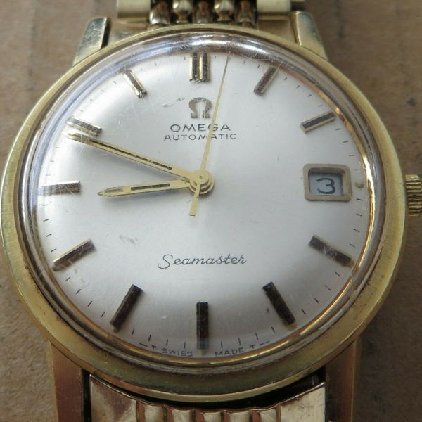 Omega Automatic Seamaster Gents Gold Cap watch with original Strap. JO ...