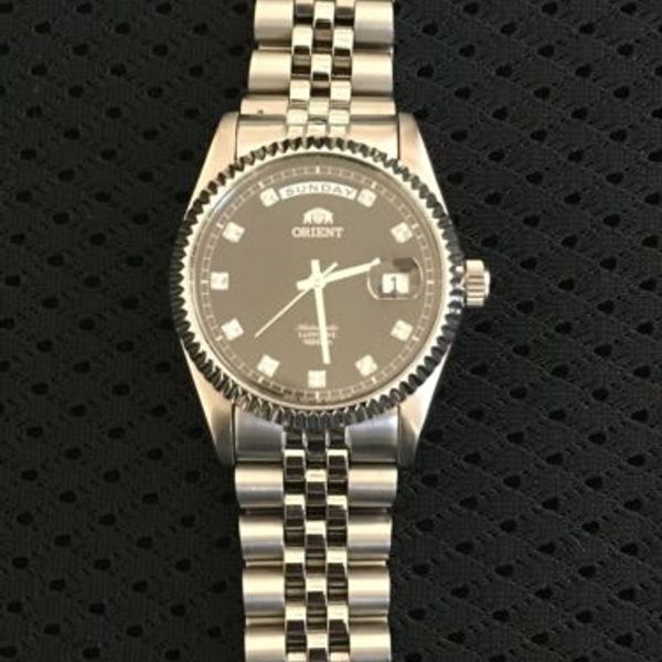 Orient "President" Sapphire Classic Jubilee Automatic Watch Black Dial ...