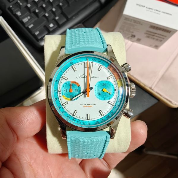 Addiesdive Quartz Chronograph Watch with Blue Strap | WatchCharts ...