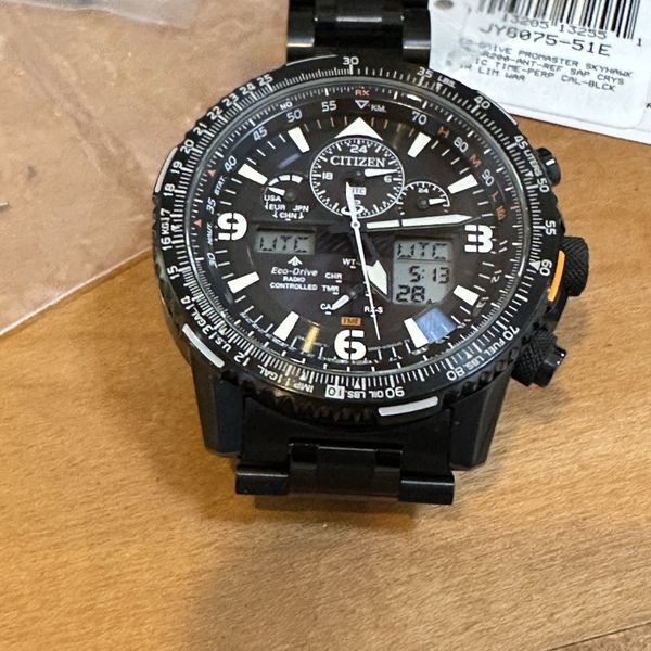 Citizen Promaster Skyhawk Black Dial Sapphire World Time Watch JY8075 ...