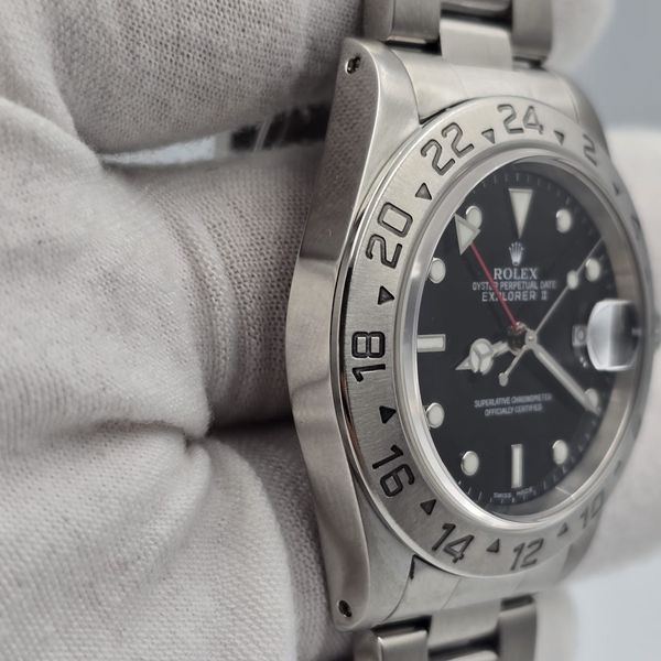 Rolex Explorer II Black 16570 Stainless Steel Oyster Date Watch 40mm ...