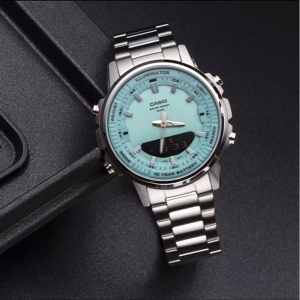 Casio AMW-880 Analog Digital Tiffany Blue | WatchCharts Marketplace