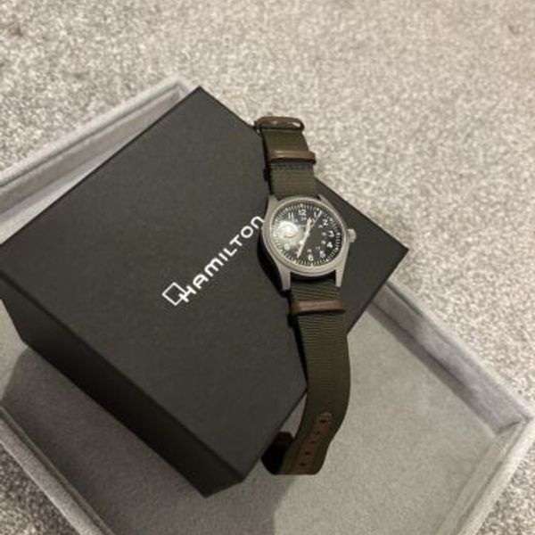 Hamilton Khaki Field Mechanical Black Dial 42mm Mens Watch H69529933 ...