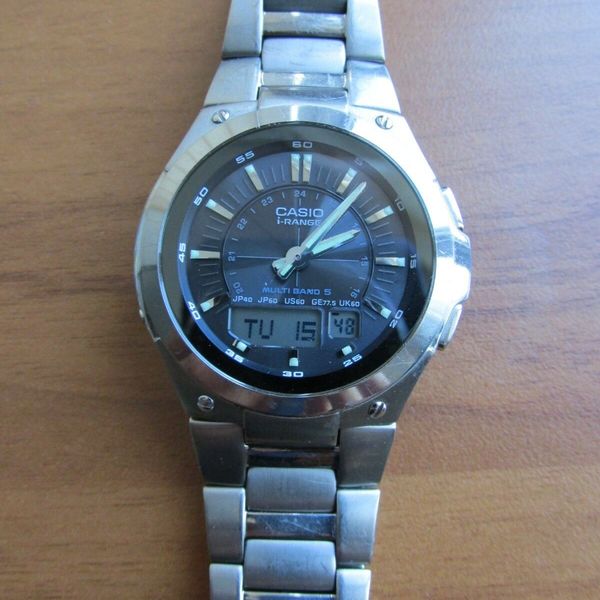 VINTAGE CASIO IRW-M10T/WVA-M150 i-RANGE TITANIUM MULTI BAND SAPPHIRE ...