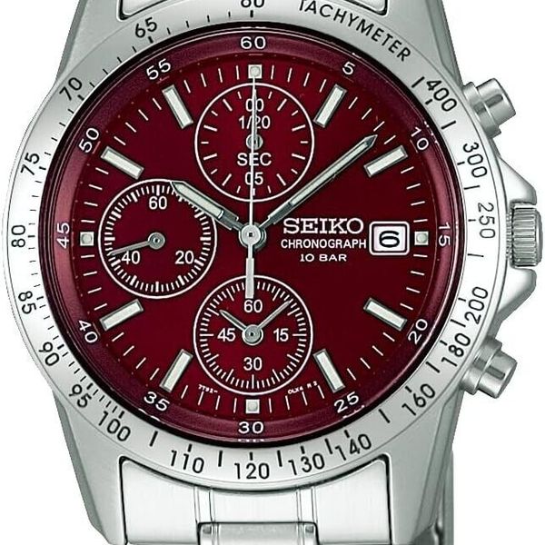 SEIKO SEIKO SPIRIT SBTQ045 Chronograph Men's Watch 10 BAR Red New From ...