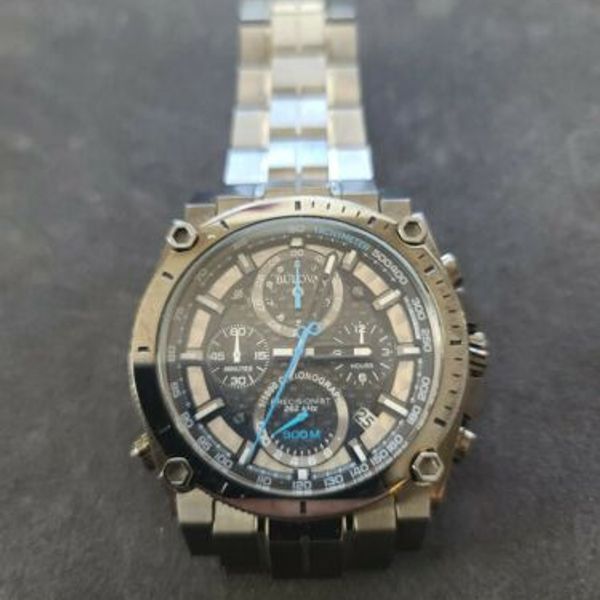 Bulova Precisionist Watch, Gunmetal/Carbon Fiber, 98B229 | WatchCharts ...