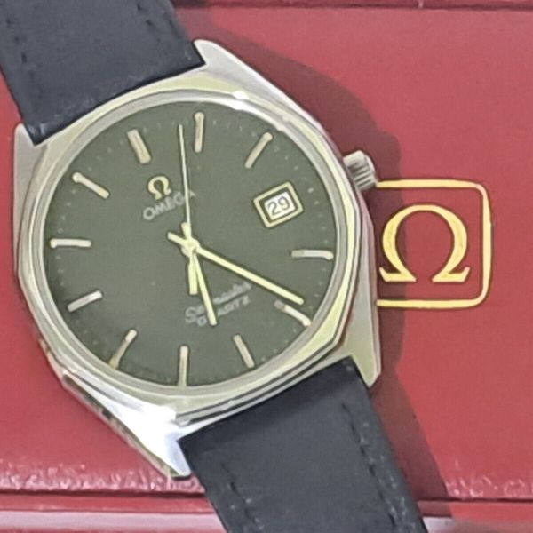 OCTAGONAL OMEGA SEAMASTER 1960125 CAL 1342 QUARTZ VTG MEN WATCH WITH ...