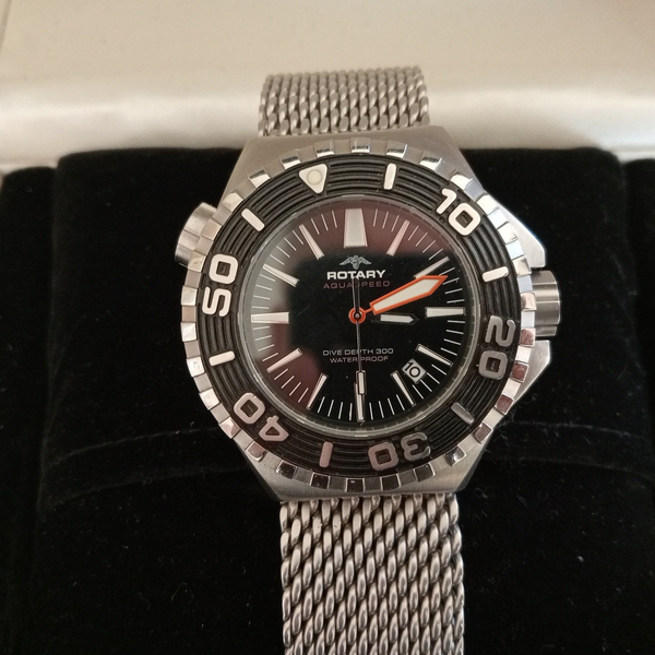 Rotary Aquaspeed 300mm Men's Chronograph Diver Watch AGB00045. working ...