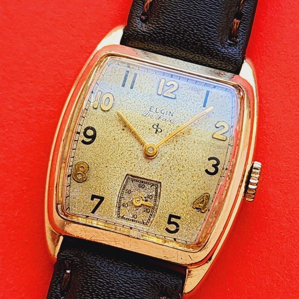 Elgin Tank Watch Vintage De Luxe Model Manual Cal 555 E914187 ...