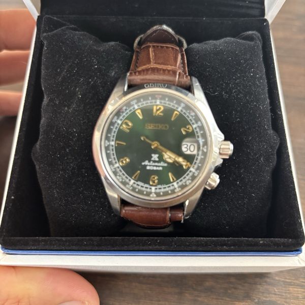 SEIKO PROSPEX SPB121 ALPINIST GREEN DIAL W LEATHER STRAP AUTOMATIC ...