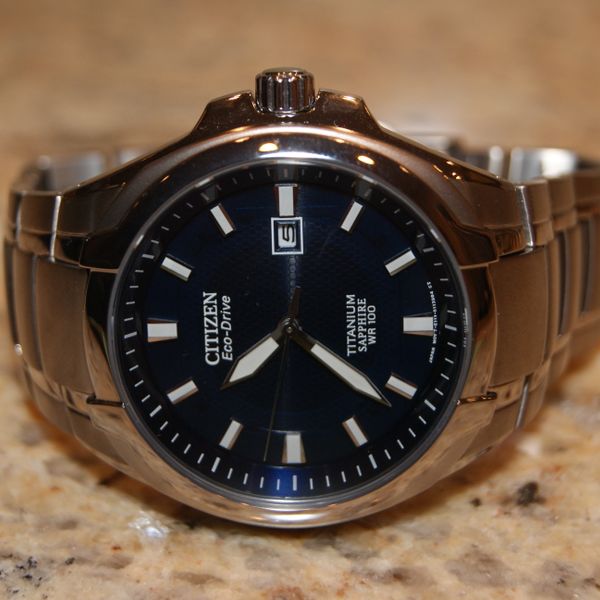 SOLD: Citizen Eco-Drive Watch * Sapphire * Titanium * Blue Dial ...
