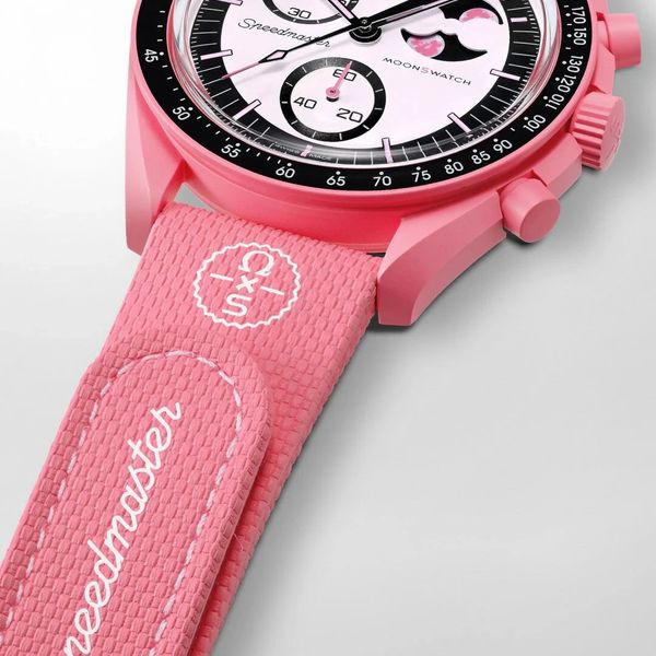 Omega Swatch Pinck Rosa - Bioceramic Moonswatch - Orologio da Polso ...