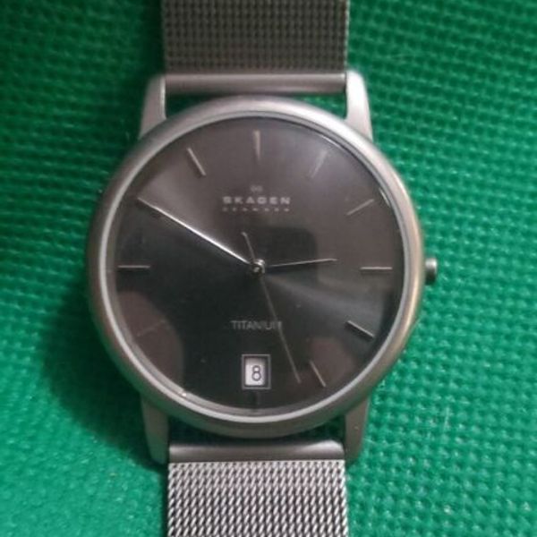 Skagen Denmark 170LTTM Titanium Wrist Watch | WatchCharts Marketplace