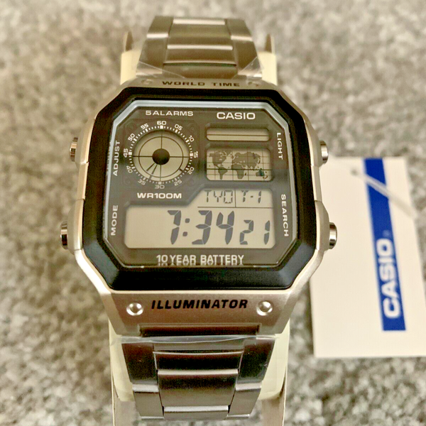 Casio Royale Watch AE-1200WHD Digital World Time - Brand New & Boxed ...