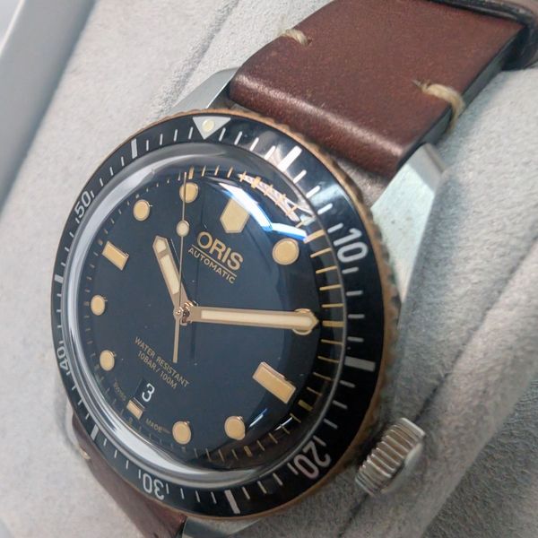 ORIS Driver 65 Black Bronze Bezel 40mm Automatic Watch With Leather ...