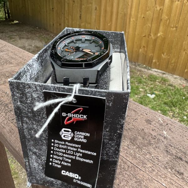 Custom Casio G-Shock GA2100 Mod Octagonal Black Bezel | WatchCharts ...