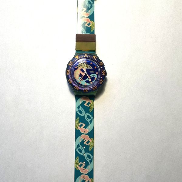 "Mermaid Swatch"!!! 1993 Swatch "Sailor's Joy" Mermaid Scuba 200 Watch ...