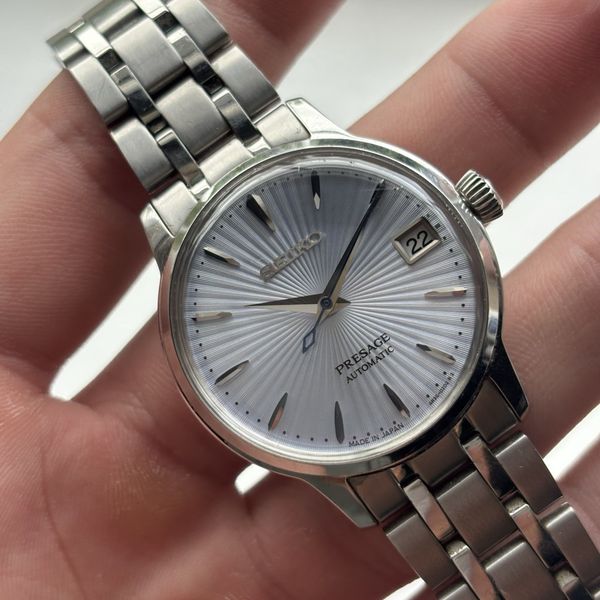 Seiko Presage Automatic Light Blue Dial Stainless Steel Womenâ s Watch ...