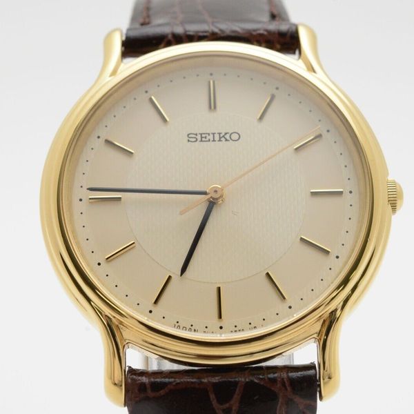 [Exc+5] SEIKO 7N01-0BR0 Gold Dial Quartz Men's Watch From JAPAN ...