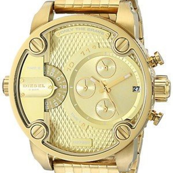 FS: Diesel Little Daddy Chronograph Gold Tone DZ7287 Men's Watch FREE ...