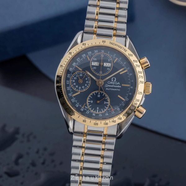 Omega Speedmaster Triple Date Chronograph Steel/Gold Men's Watch Ref ...