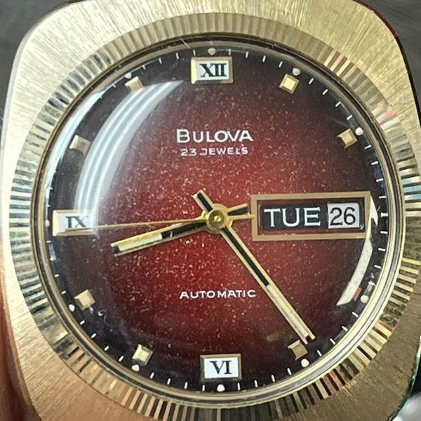 RARE Vintage Bulova 23Jewels automatic Men watch day/date 1970â s ...