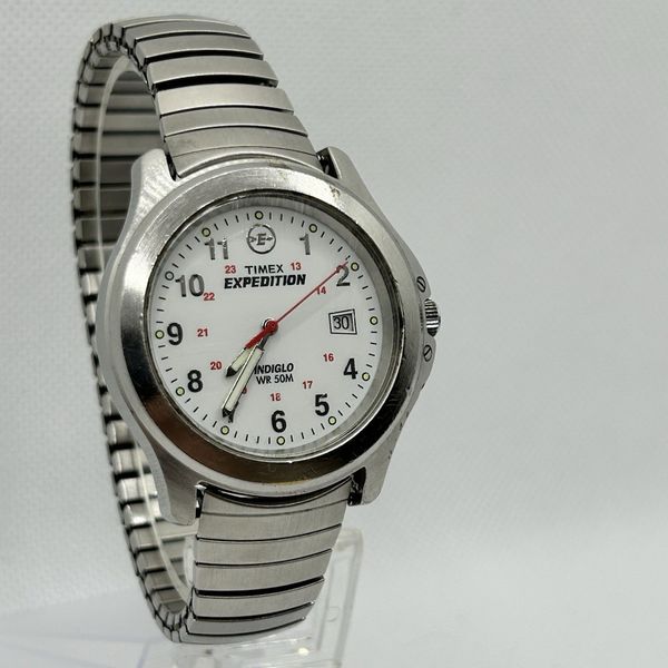 Timex Expedition Indiglo 42mm Menâ s Field Watch WR50M Military Time New Battery | WatchCharts ...