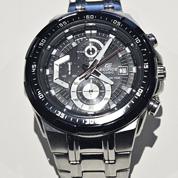 Casio Edifice Chronograph Watch EF-539D-1AV Stain Steel WR 100M 48mm ...