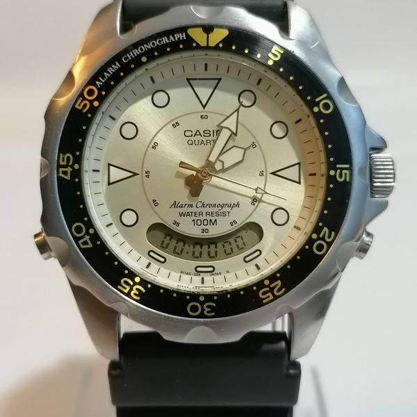 Vintage Casio "Arnie Smile" AD-520 388 Alarm Chronograph Watch ...