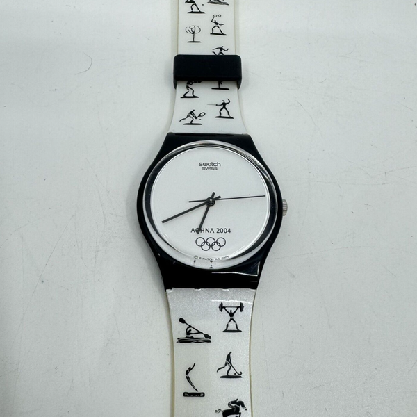 Swatch Athens 2004 Olympics Edition Watch With Black & White Sports ...