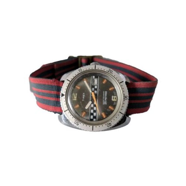 Timex 1975 Racing Dial Mens Watch Date Window Made In Britain Spares Or ...
