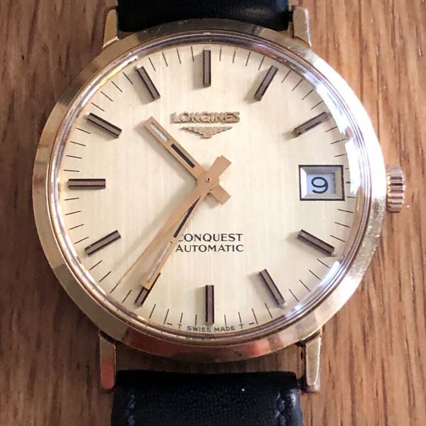 Longines Conquest Gold Plated Automatic Watch Cal 431 Ultra Chron ...