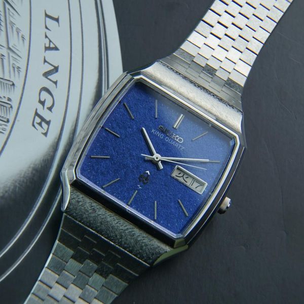 [WTS] Seiko King Quartz 5856-5000 Blue Texture Dial | WatchCharts ...