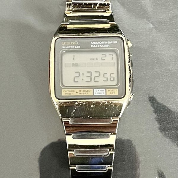 Seiko M354-5019 Moonraker 007 James Bond LCD Memory Bank Calendar Watch ...