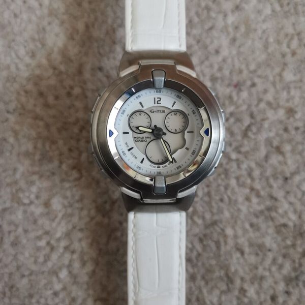 Woman's Casio hand watch Baby-G, G-ms Vintage, white New, needs battery ...