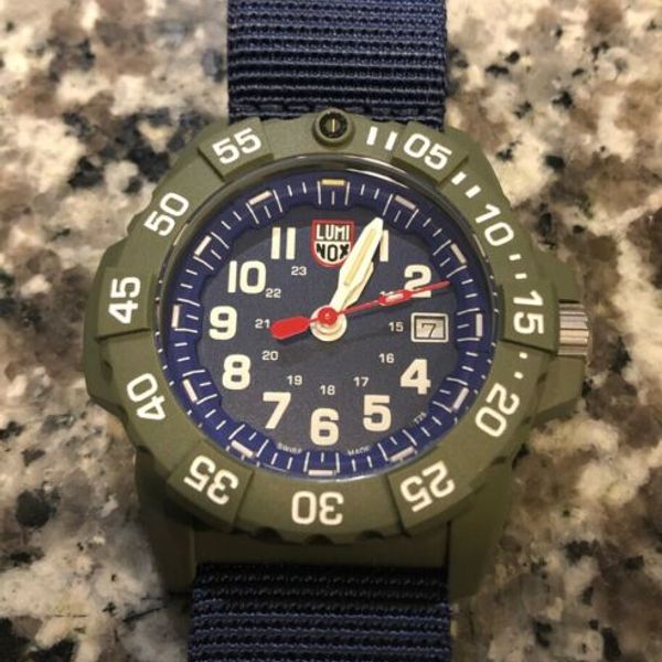 Luminox XS.3503.ND Men's Navy Seal Series Blue Face 45mm Nylon Strap ...