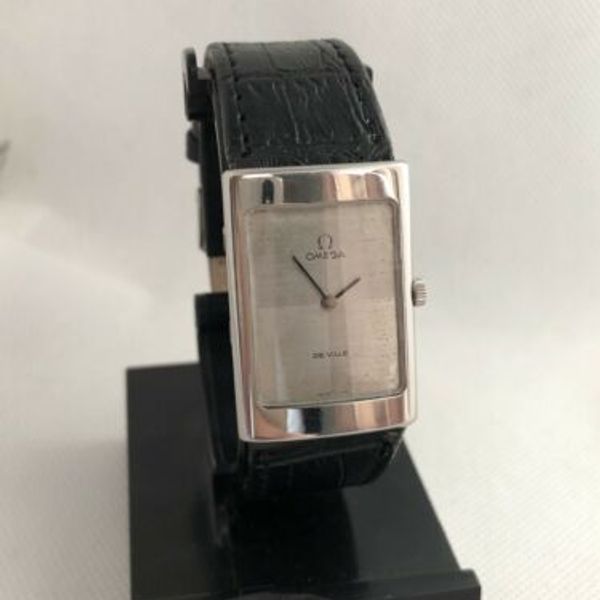 Omega DeVille Tank Tropical Dial SS Vintage Classic Wrist Watch Circa ...