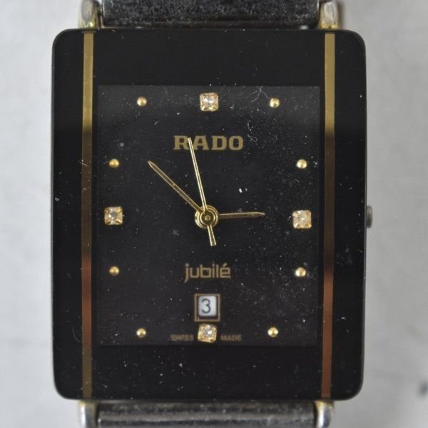 Vintage Men's Rado JubilÃ© Rectangular Face Analogue Scratchproof ...