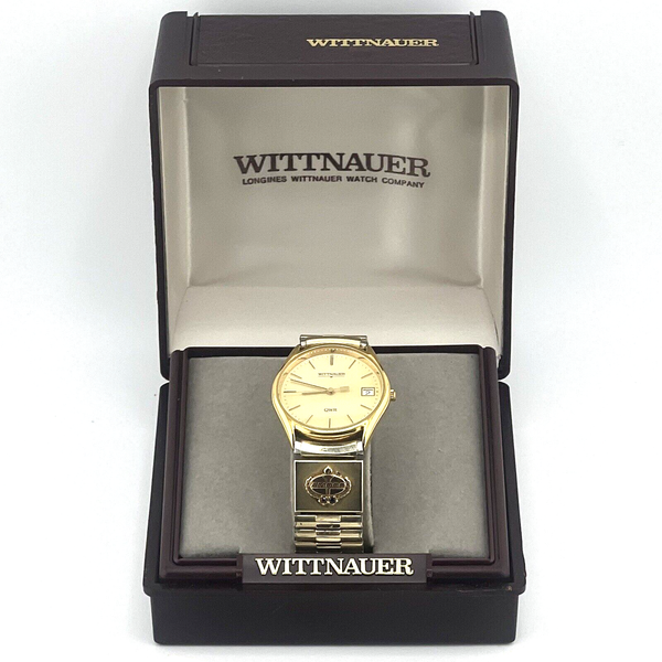 Watch Wittnauer Quartz Diamond Amoco Emblem Gold 35 mm Vintage ...