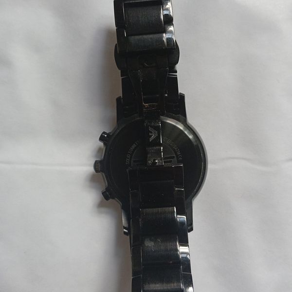 Mens Emporio Armani Classic Chronograph Black Dial Watch (AR2453 ...