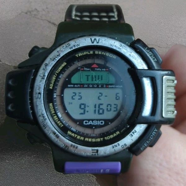 Rare Vintage Casio ProTrek Dpx-500 LCD Watch Triple Sensor ...