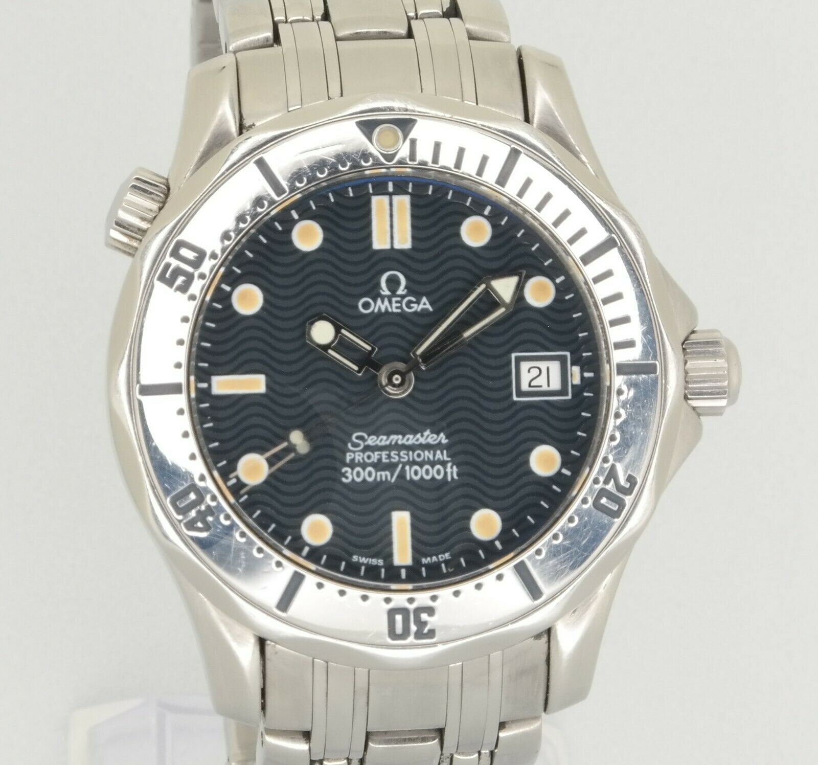 1996 OMEGA Seamaster Professional 300m Wave Bond quartz mid size 36mm 196.1502 | WatchCharts ...