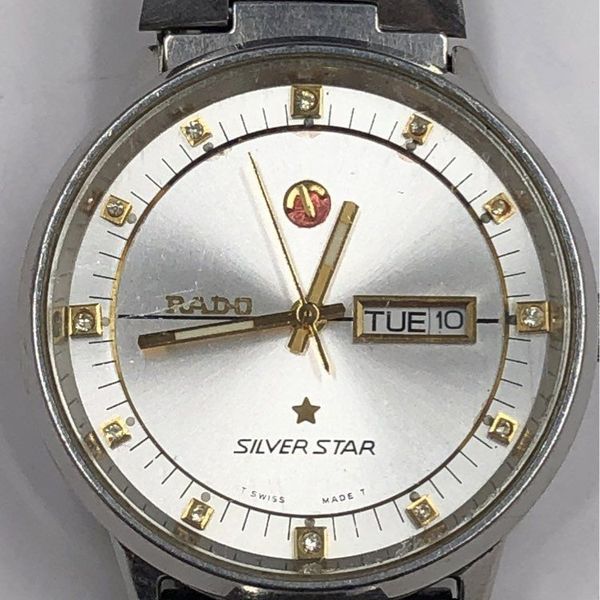 Rado Silver Star Day/Date Stainless Steel Men's Wristwatch - Untested ...